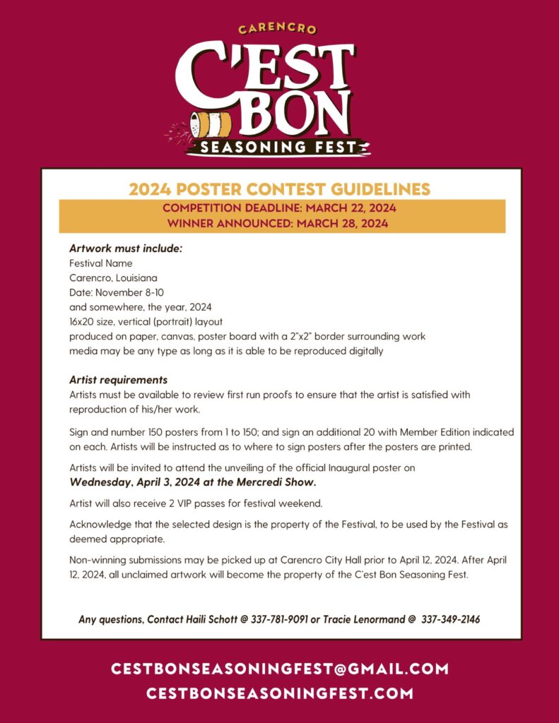 Poster Contest - C'est Bon Seasoning Festival